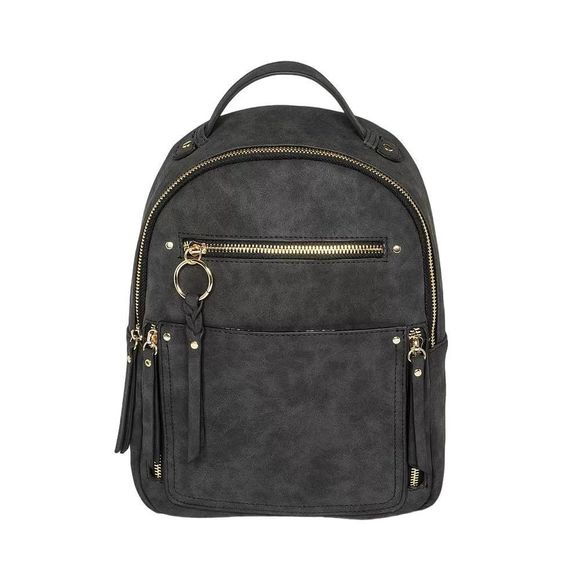 VR NYC | Bags | Vr Nycbraided Oring Dome Multi Zip Backpack Black ...